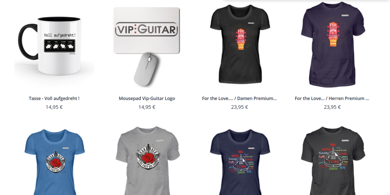 Der VIP-Guitar Merchandise - Shop ist erföffnet! - VIP-Guitar.de